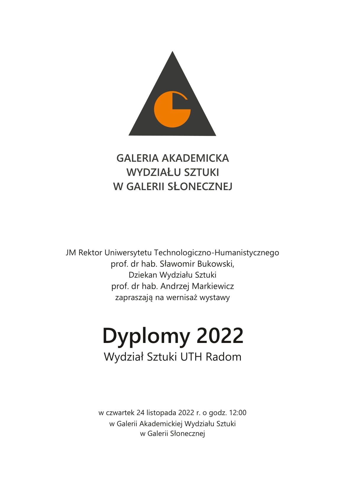 "DYPLOMY 2022. Wydział Sztuki UTH Radom" - URad